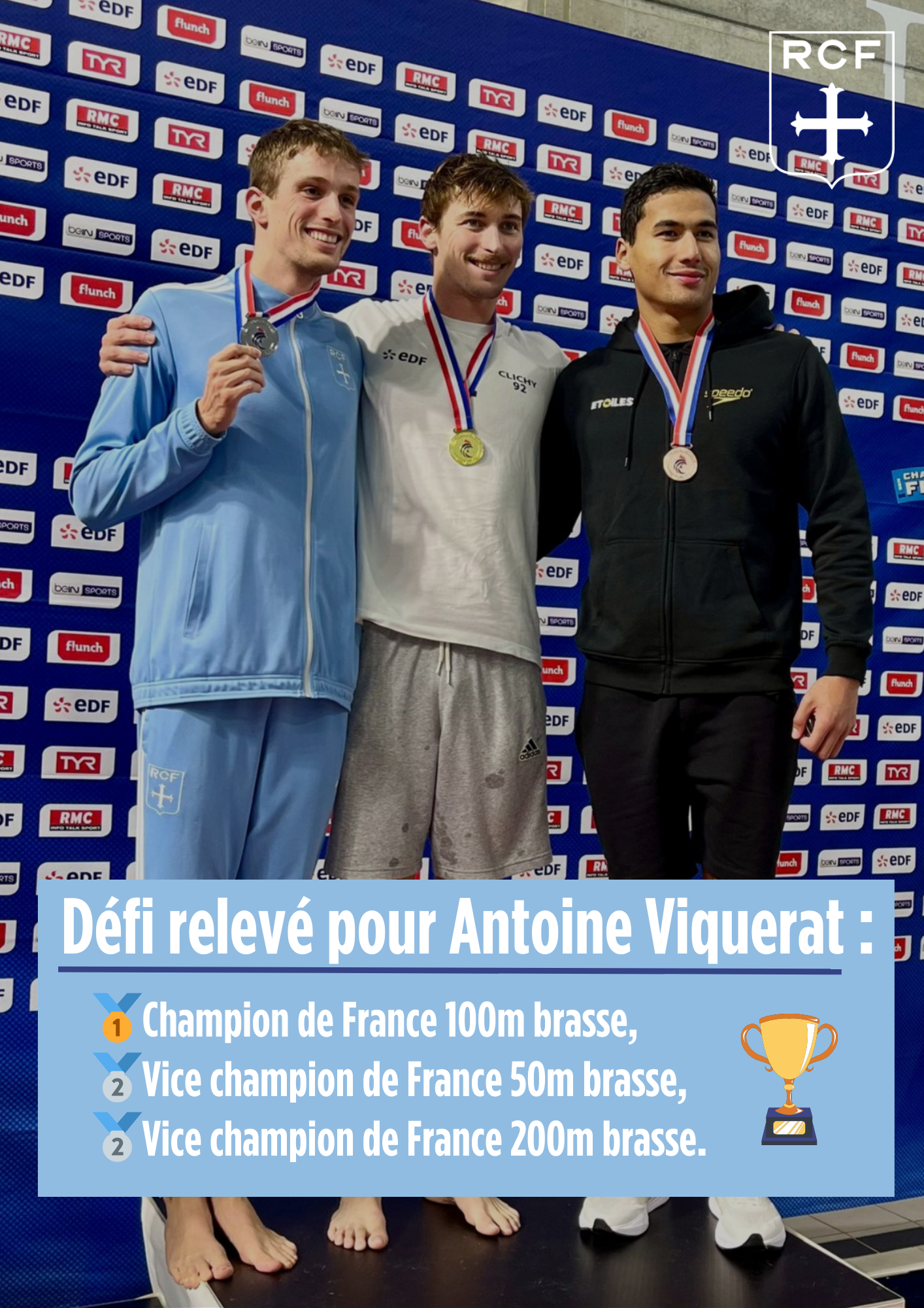 Racing Club de France - Actualités - Natation : champion de France